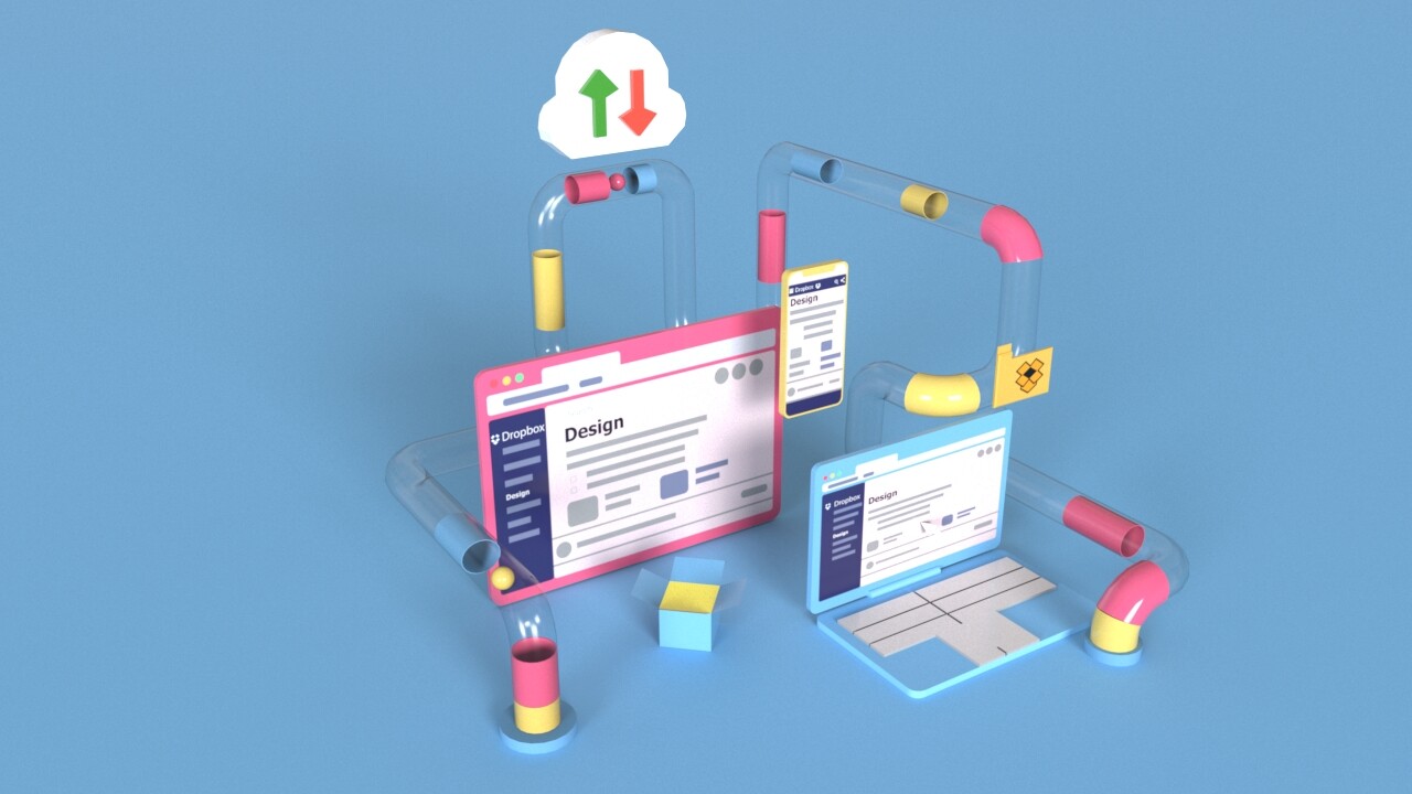 ArtStation - Dropbox Illustration 3D