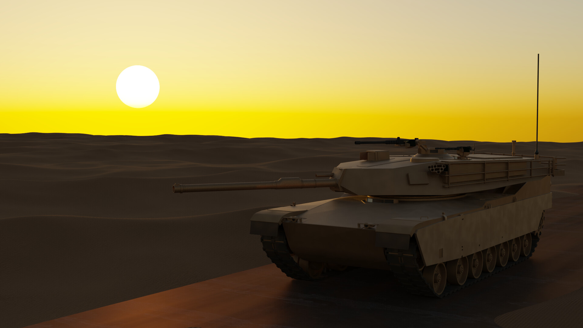 ArtStation - Abrams in a desert