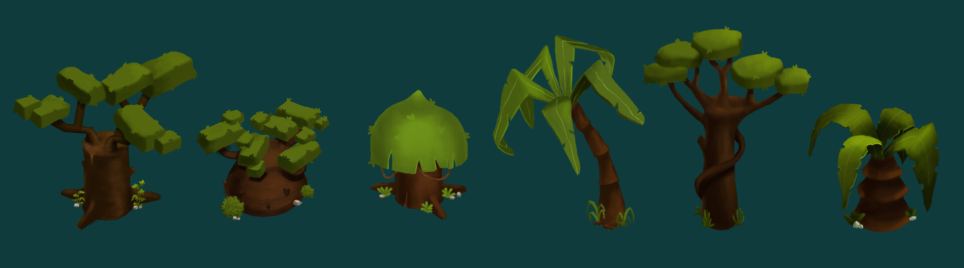 ArtStation - Stylized trees