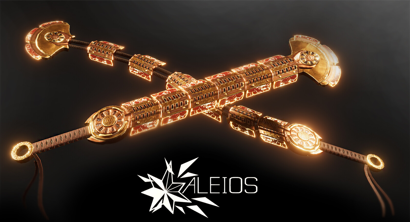 ALEIOS studio - Steampunk Macuahuitl -Náhuatl