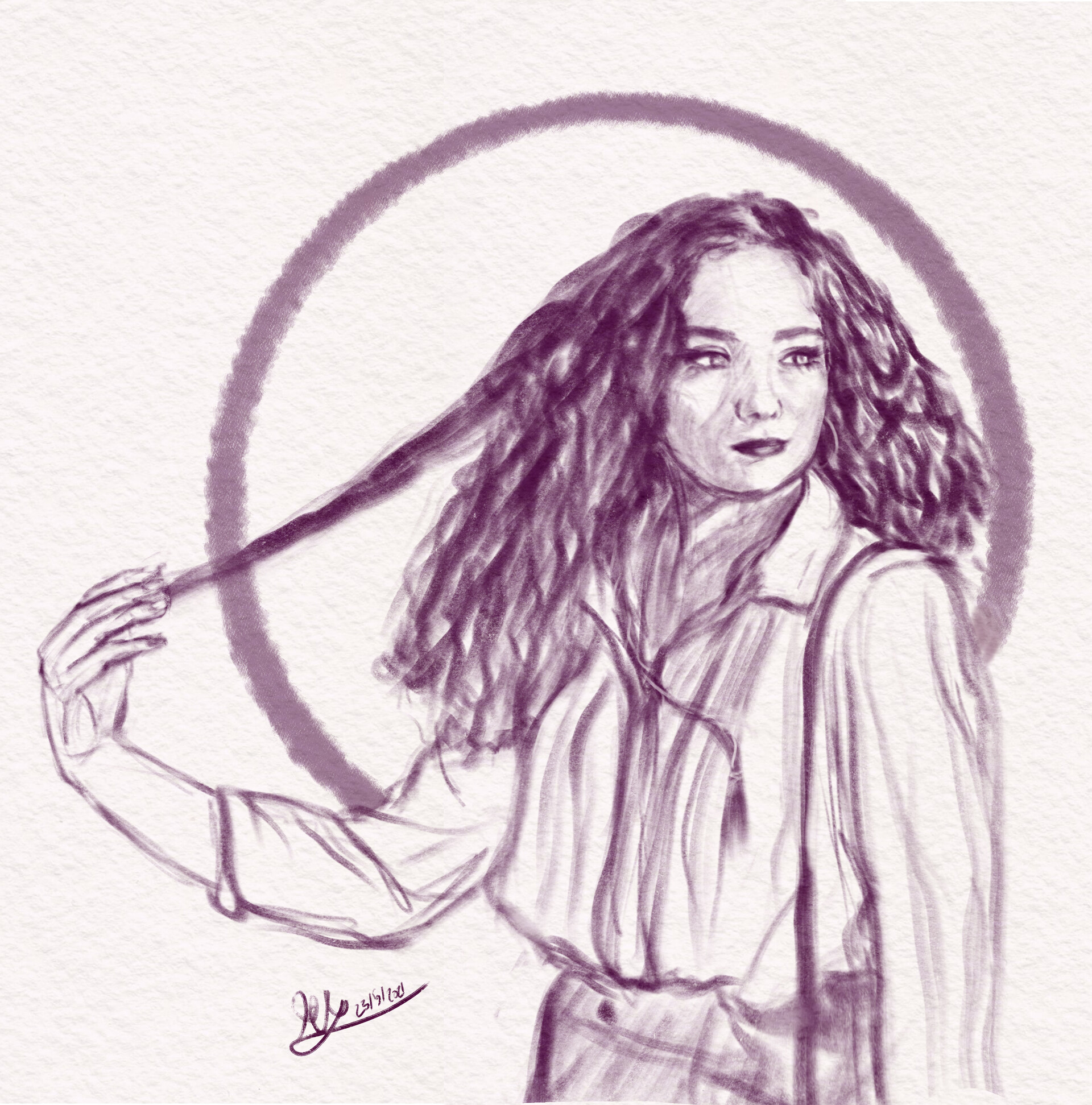 ArtStation - stylized portrait drawing