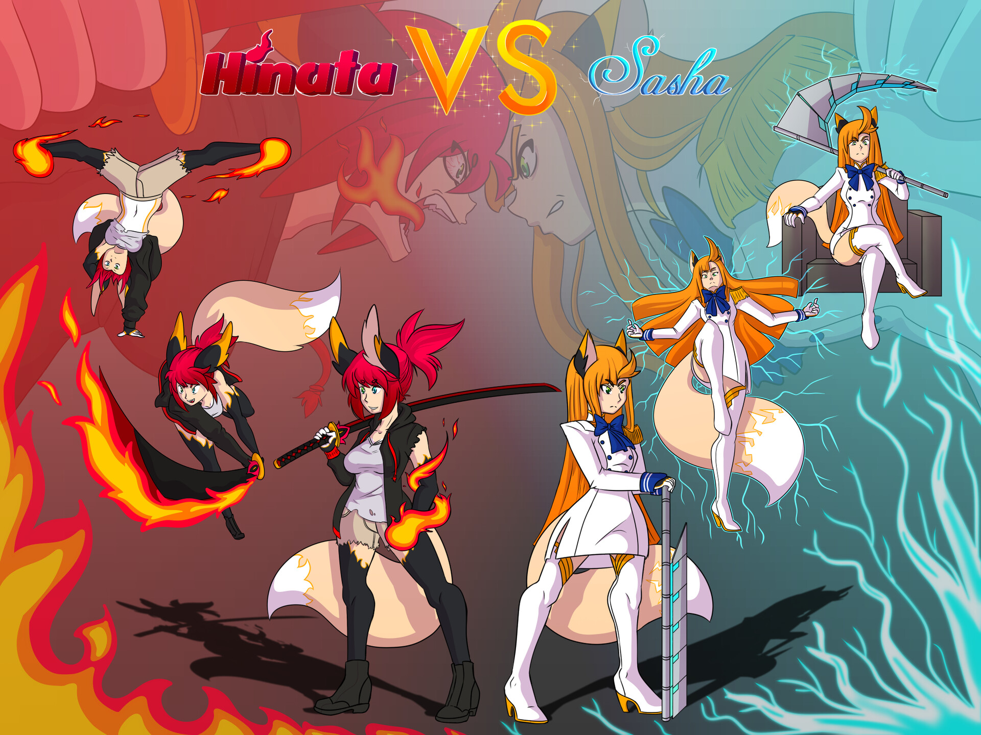 ArtStation - Project 3 - Hinata VS Sasha