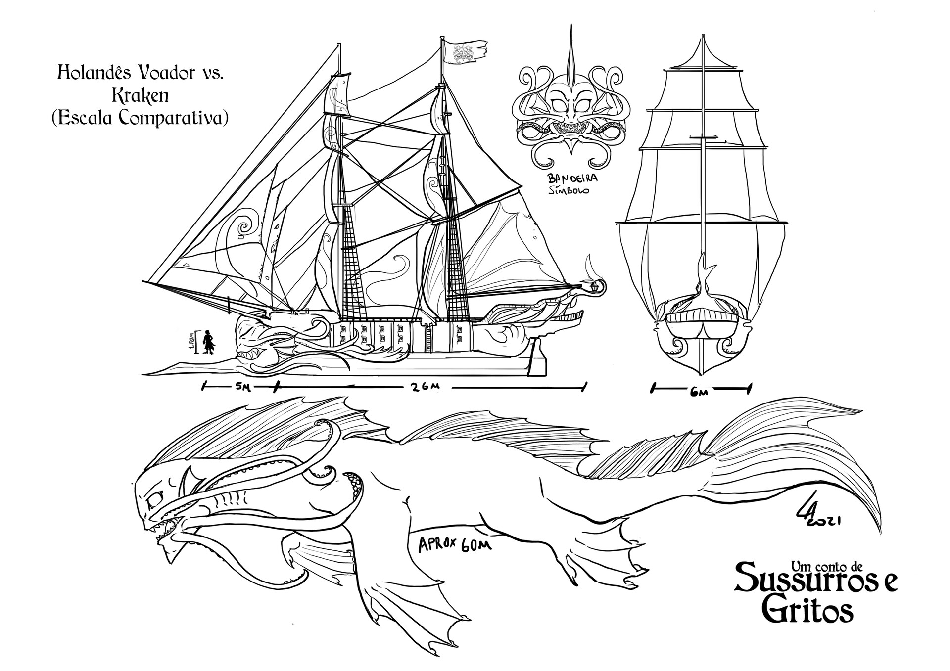 davy jones pirates of the caribbean coloring page