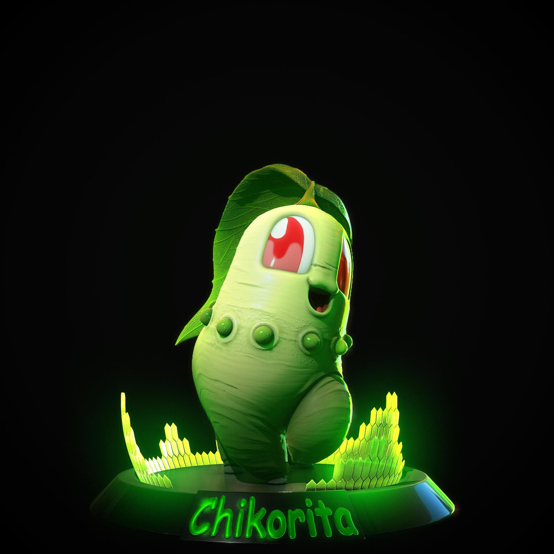 ArtStation - Pokeymon Chikorita
