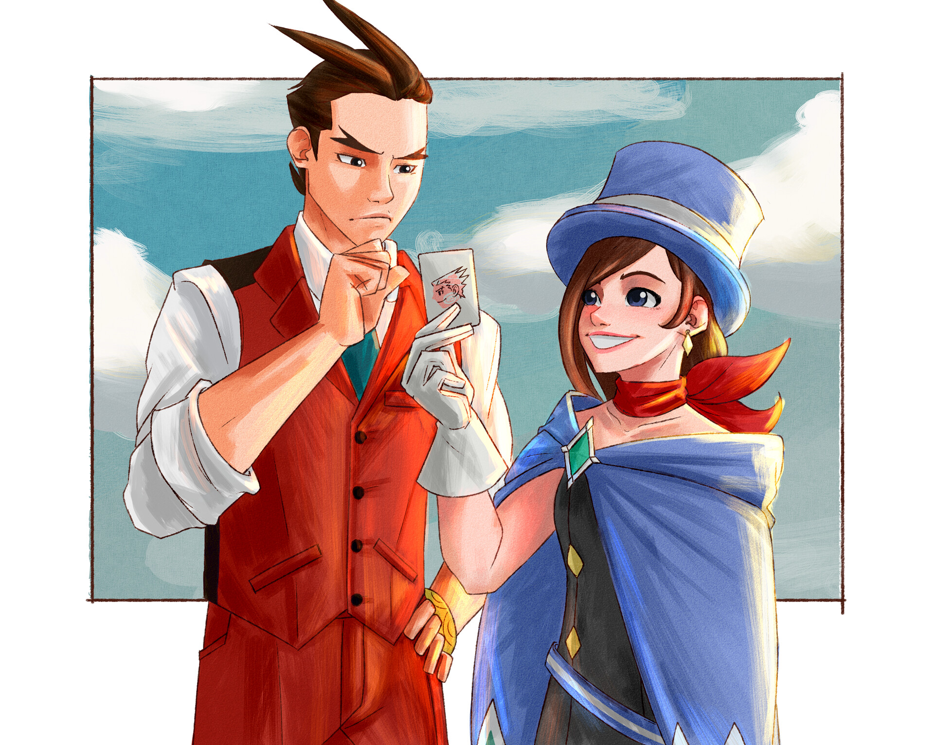 ArtStation - The Ace Attorney and The Greatest Magician (Apollo Justice ...