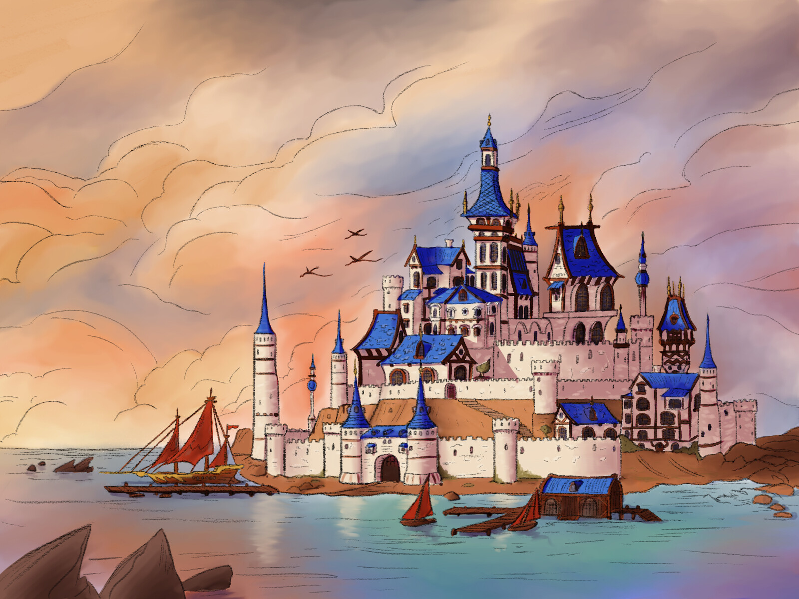 ArtStation - Fantasy Castle