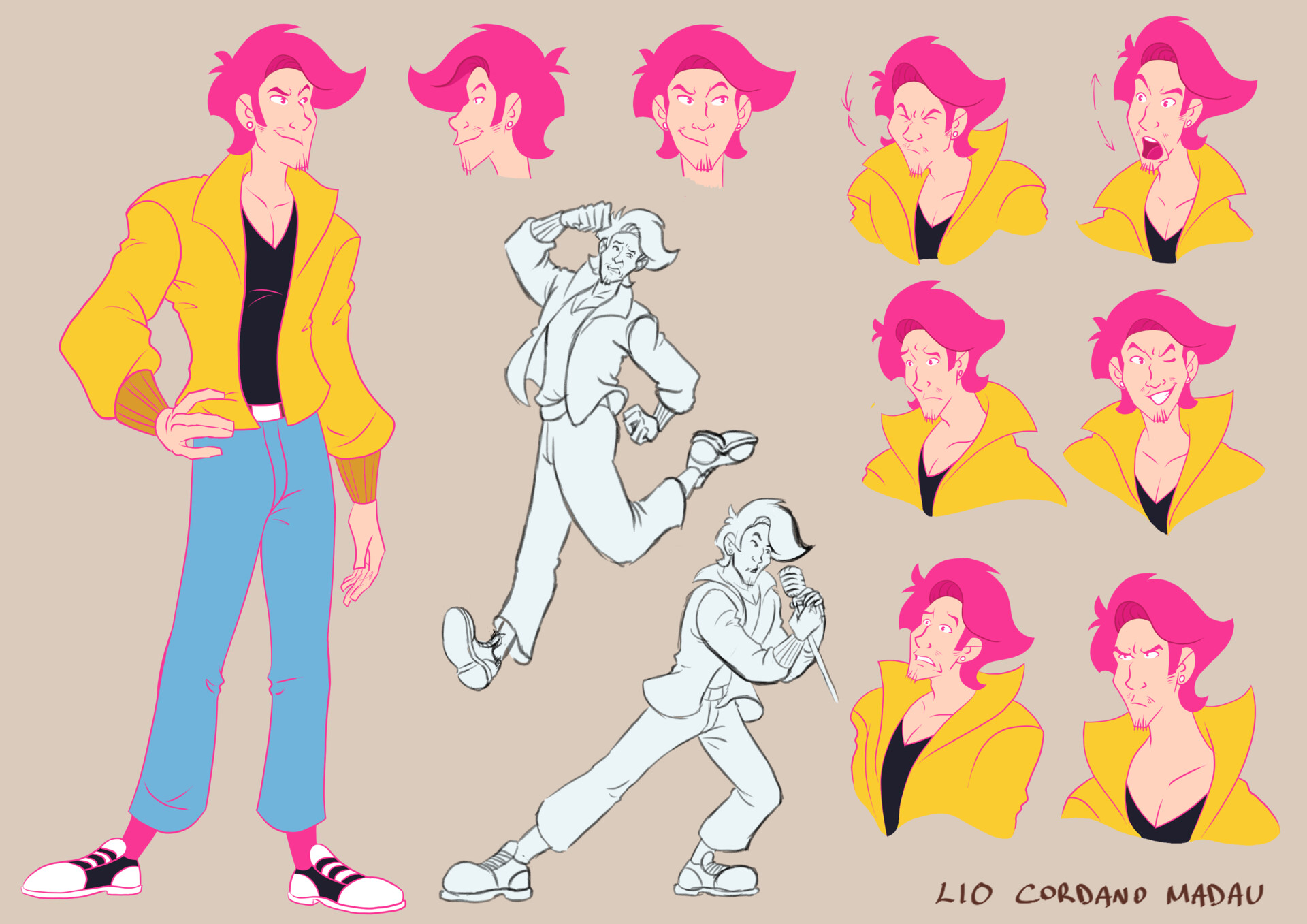 ArtStation - Just a 80's singer - Character Design