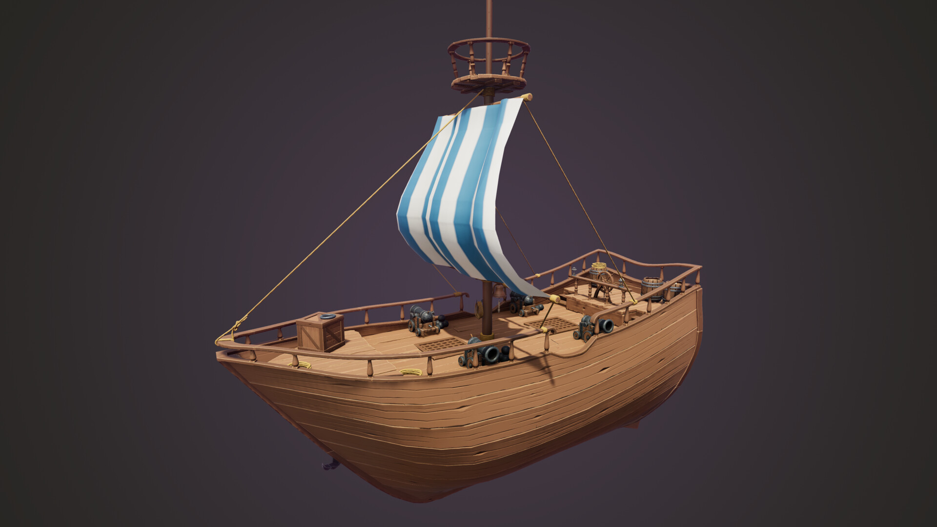 ArtStation - Stylized Ship and Props