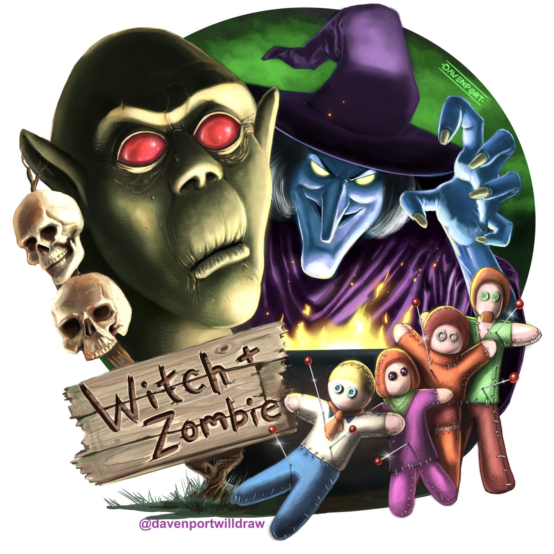 ArtStation - Witch & Zombie