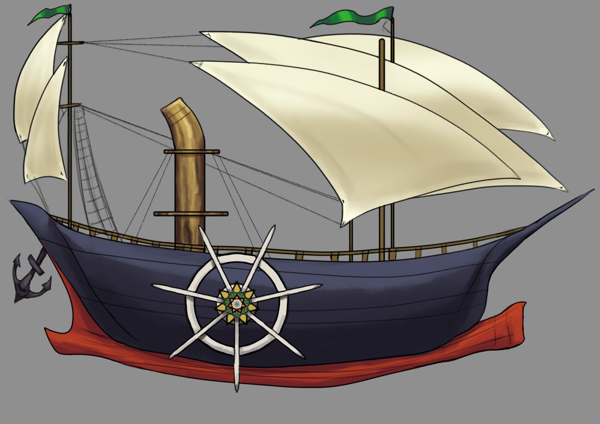 ArtStation - Steampunk Arabia ship design contest