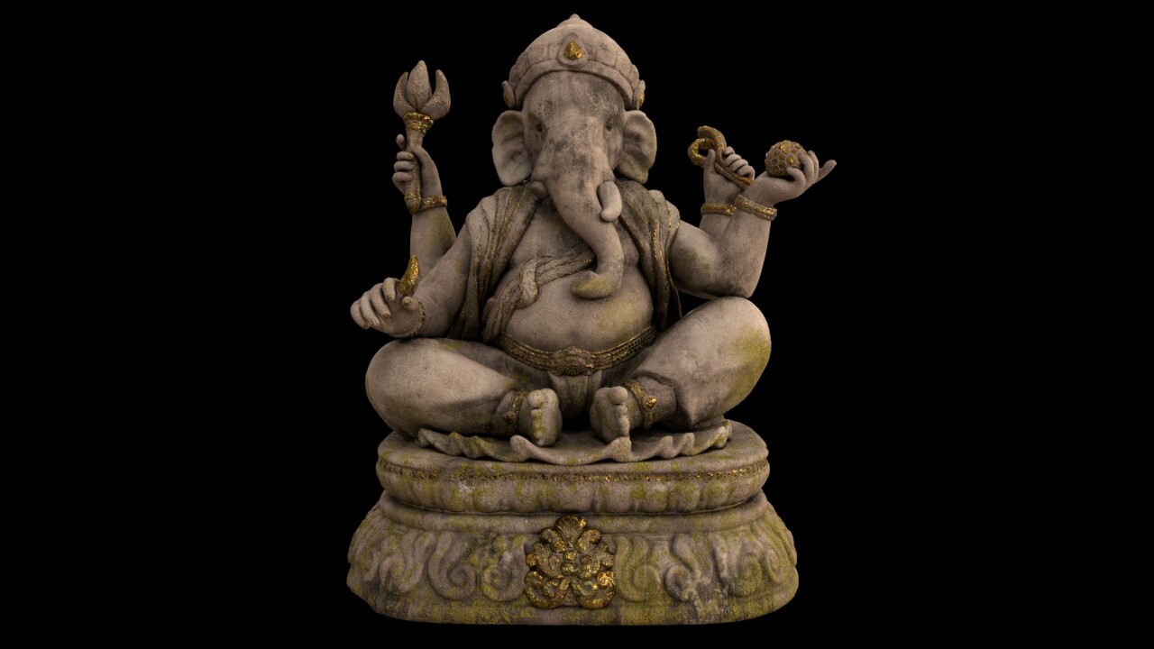 ArtStation - Gensha statue texturing exercise