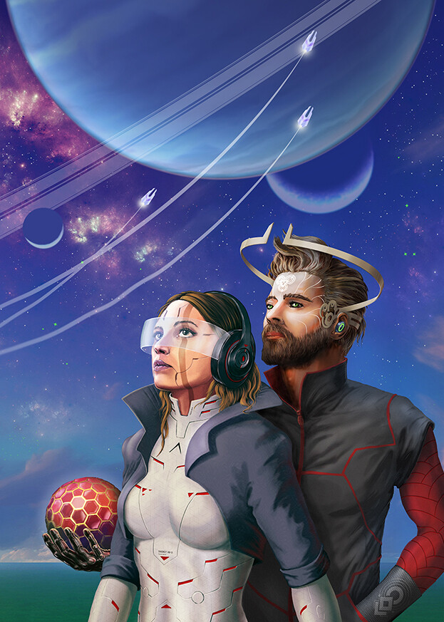 ArtStation - Sci-fi book cover