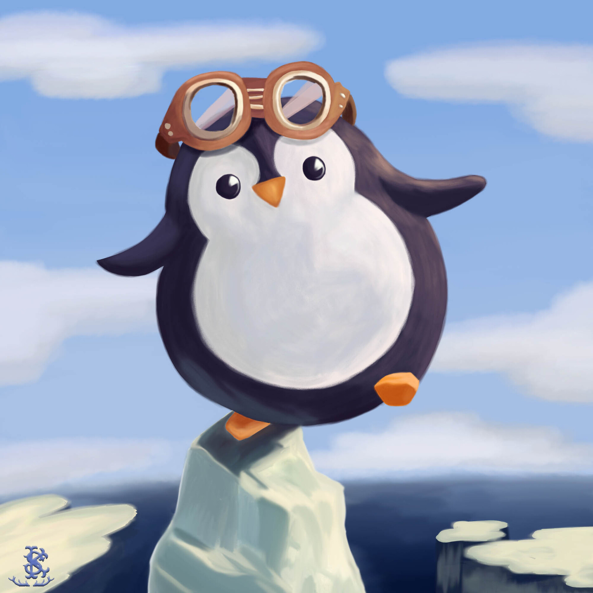 ArtStation - Penguin Digital painting