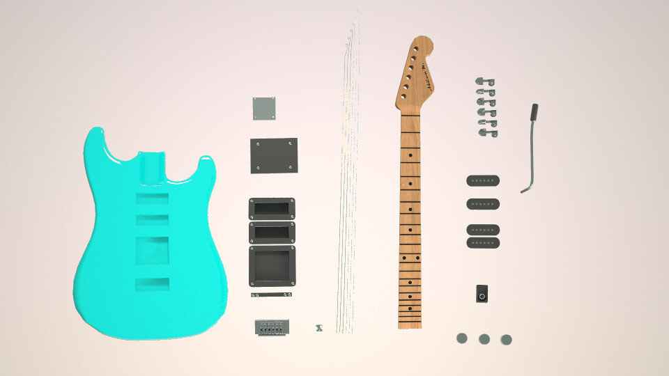 Addison Moyer - Animated Guitar Exploded view