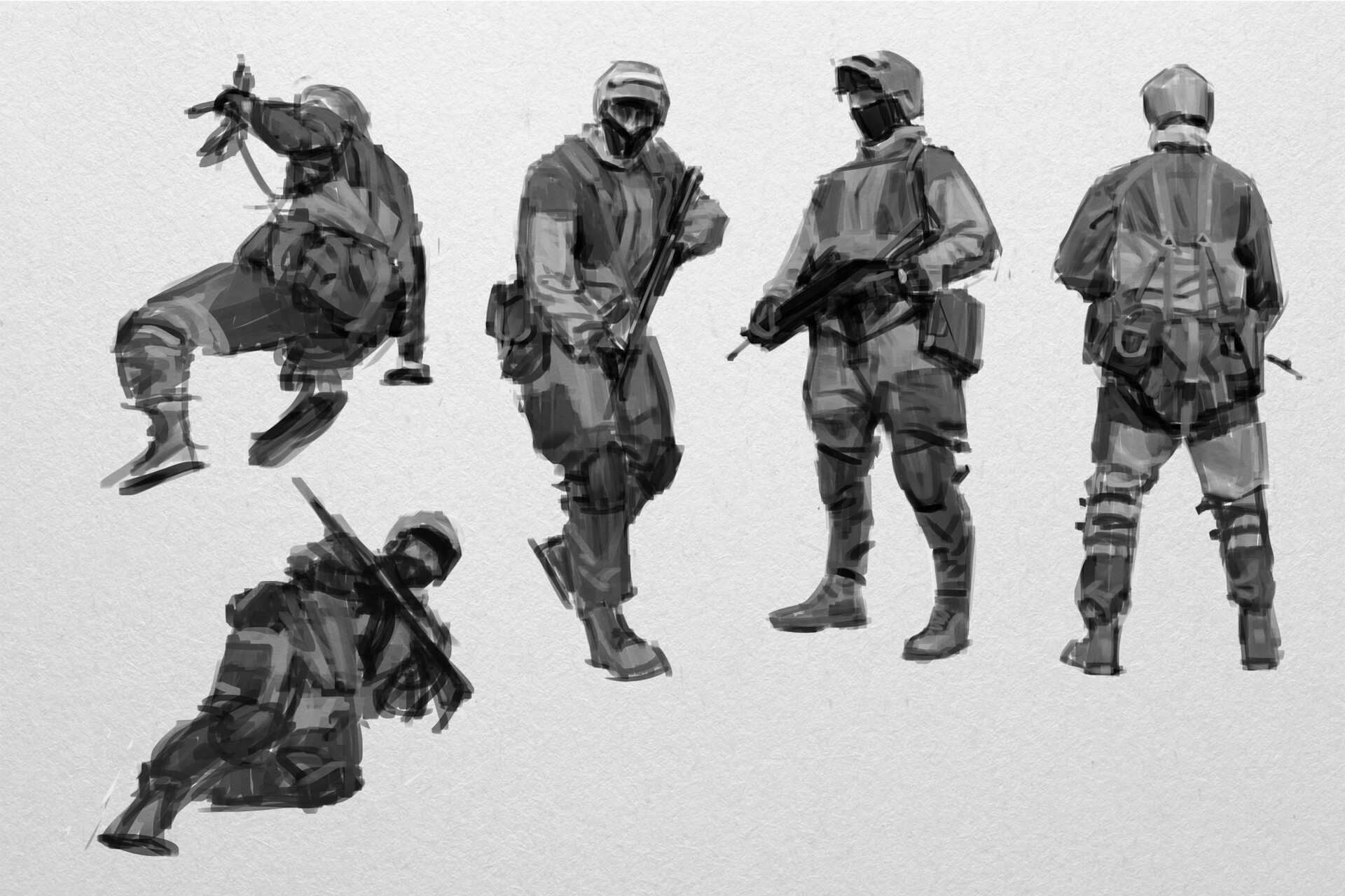 ArtStation - Soldier Sketches