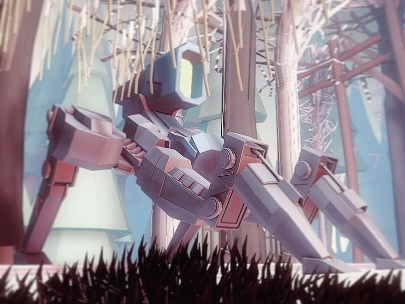 ArtStation - low poly robot concept
