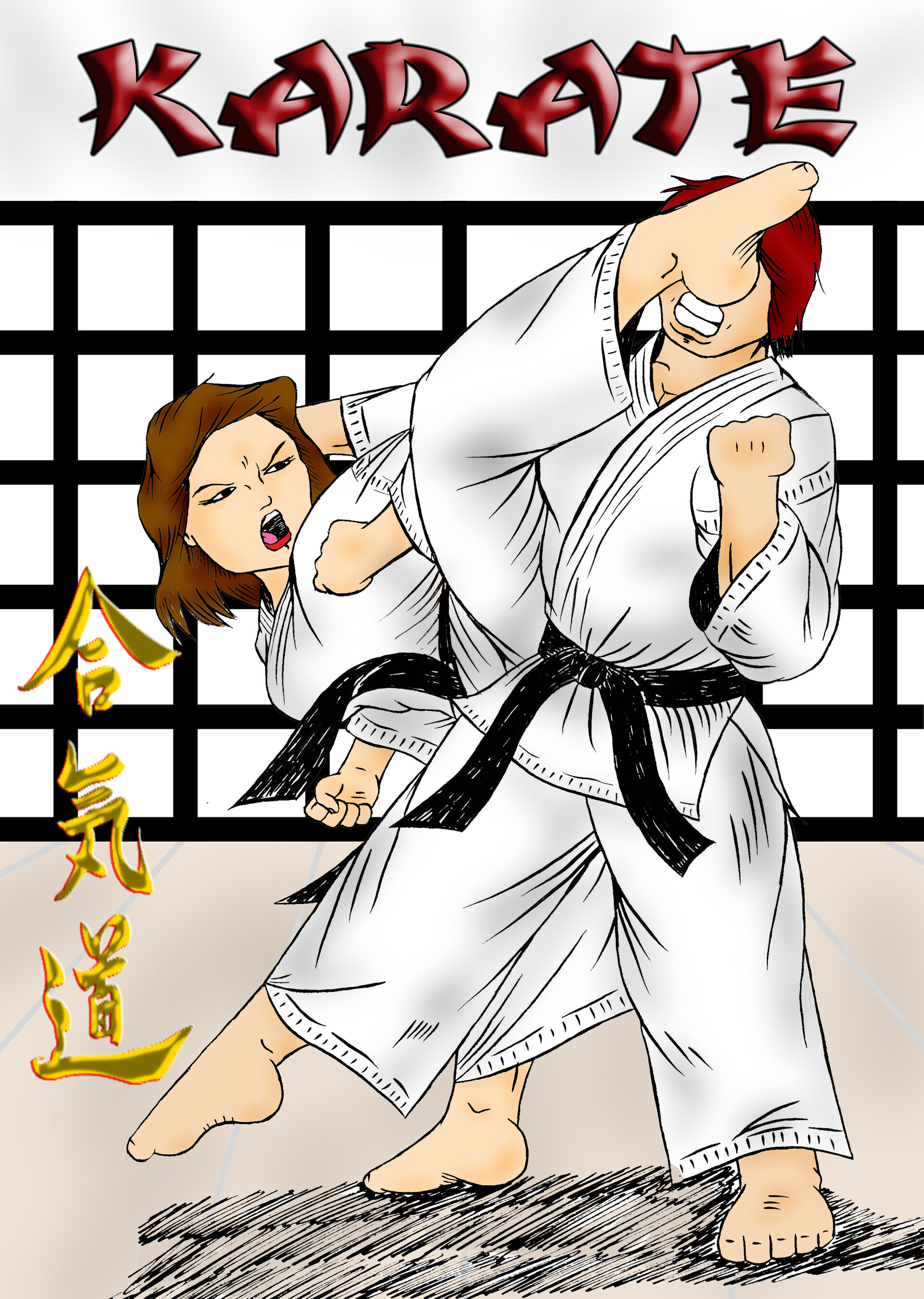 Artstation Karate Woman Kick In The Face 1