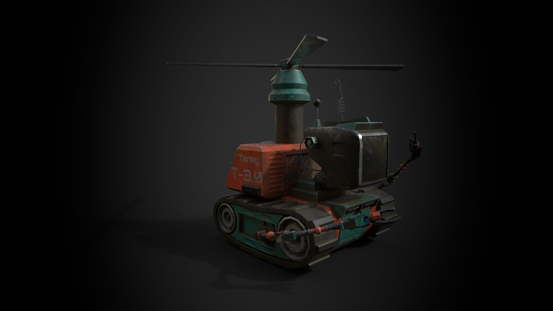 ArtStation - Tanky the cleaning robot.