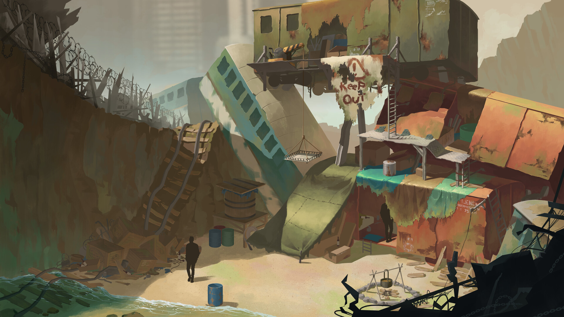 ArtStation - Post Apocalypse : Train house