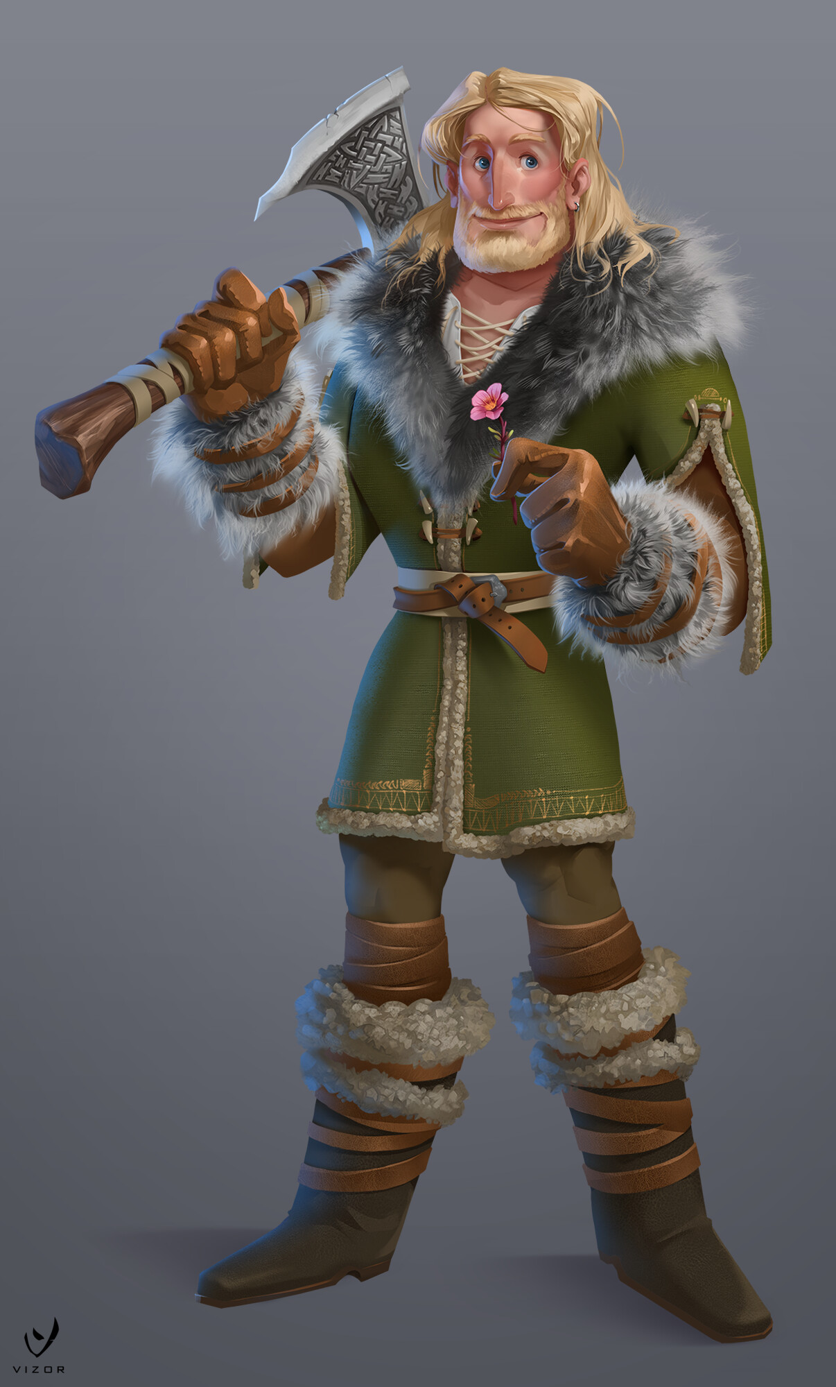 ArtStation - Ragnar character at Klondike game