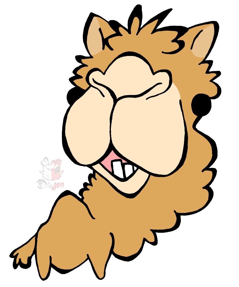 ArtStation - Derpy Chibi Dromedary Camel Coloring Page Free2Use