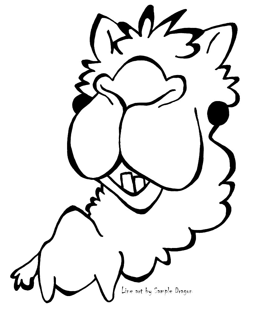 coloring pages camel face