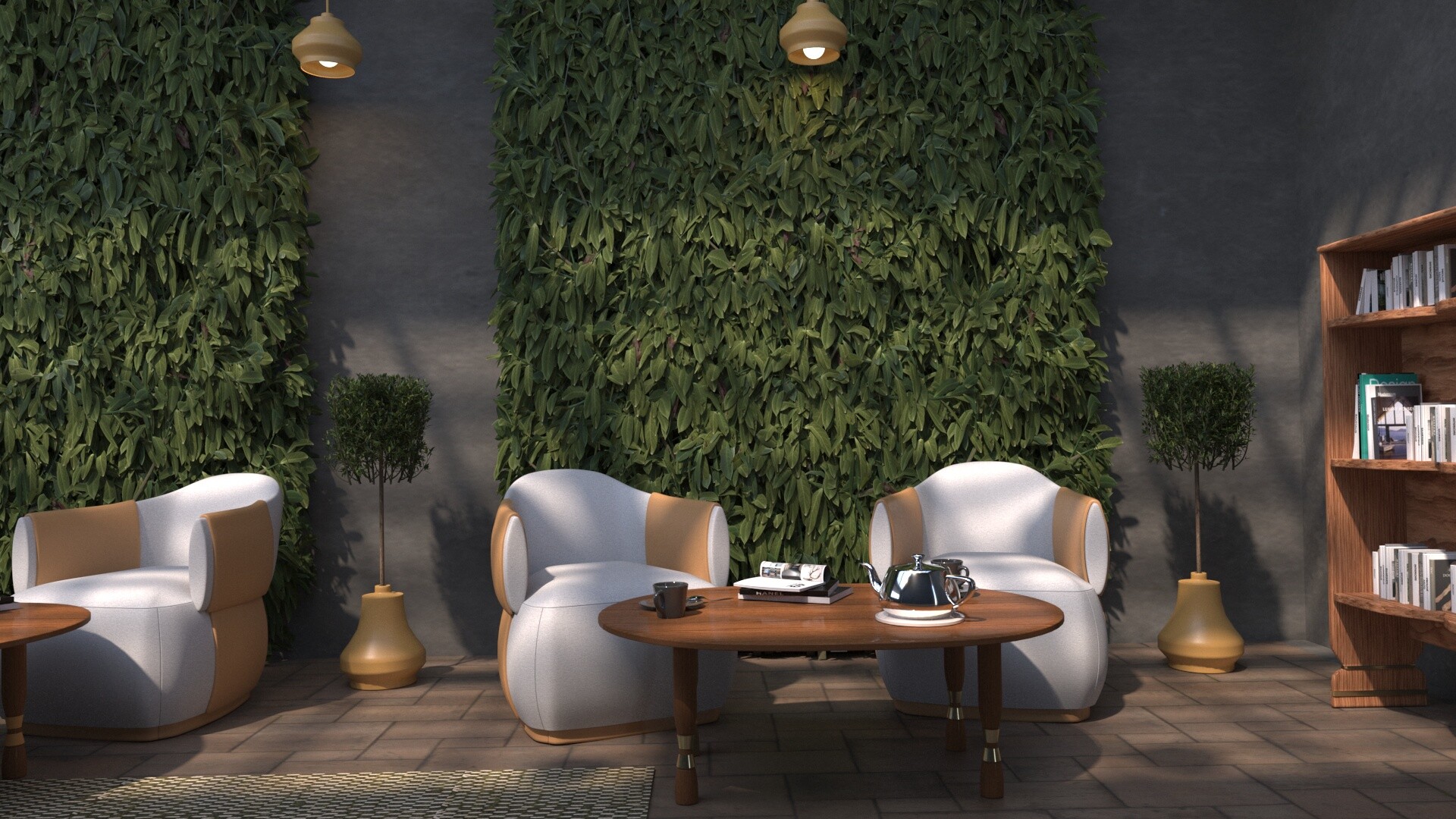 ArtStation - Nature themed study cafe