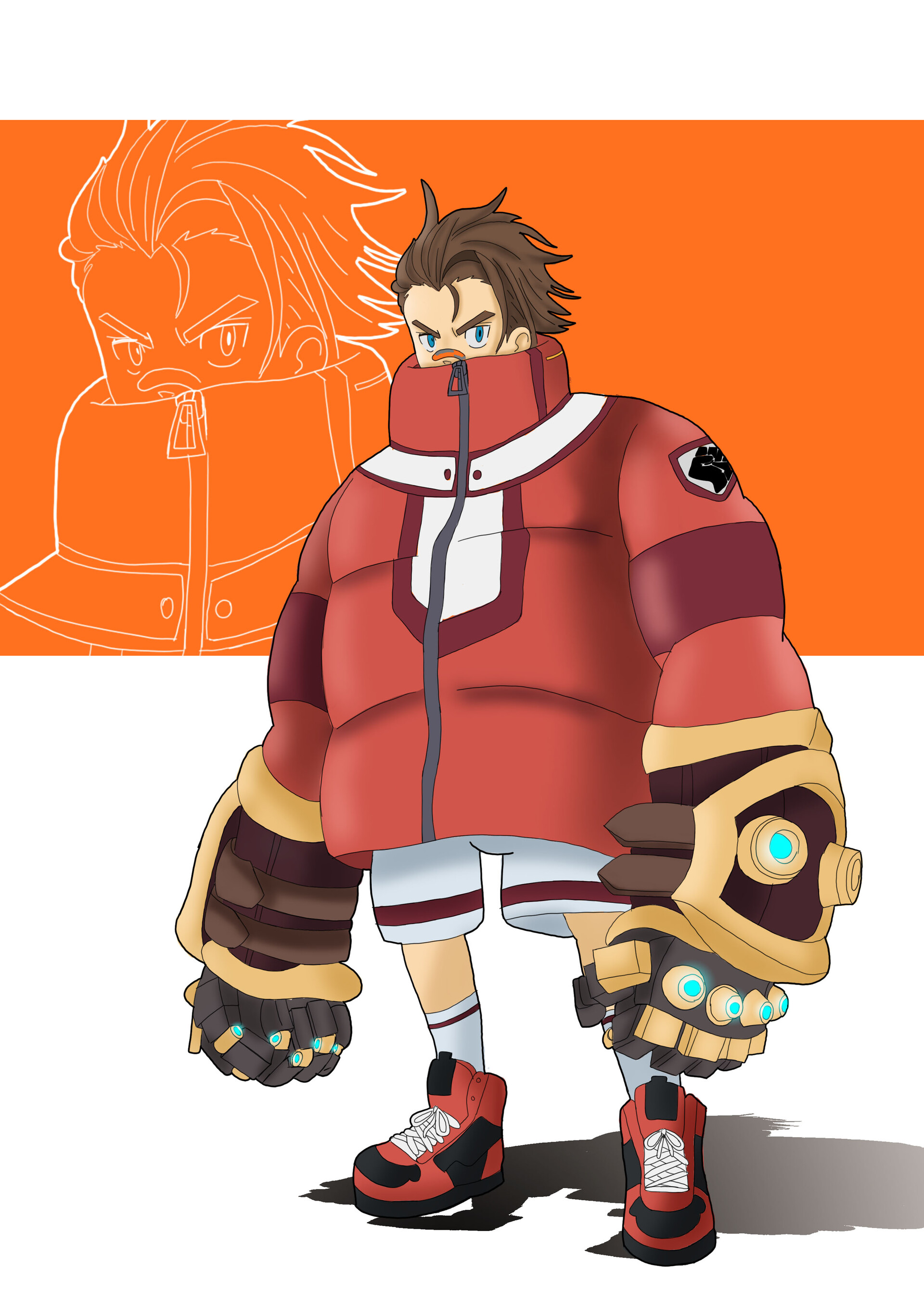 ArtStation - Boy whit Big Gauntlets