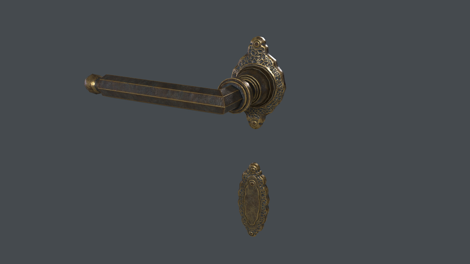 ArtStation - Antique door handle