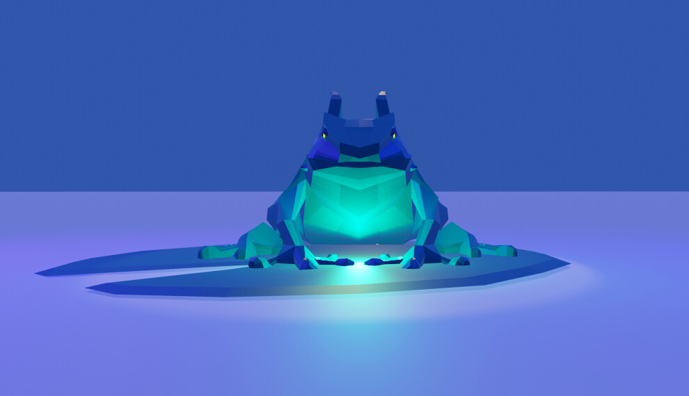 ArtStation - Low Poly radioactive frog