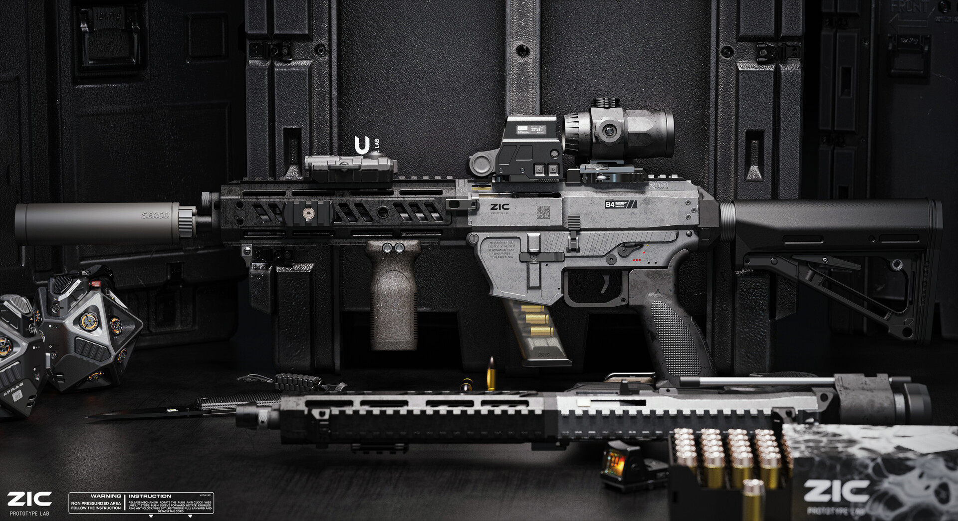 ArtStation - ZJ01 multi-caliber submachine gun