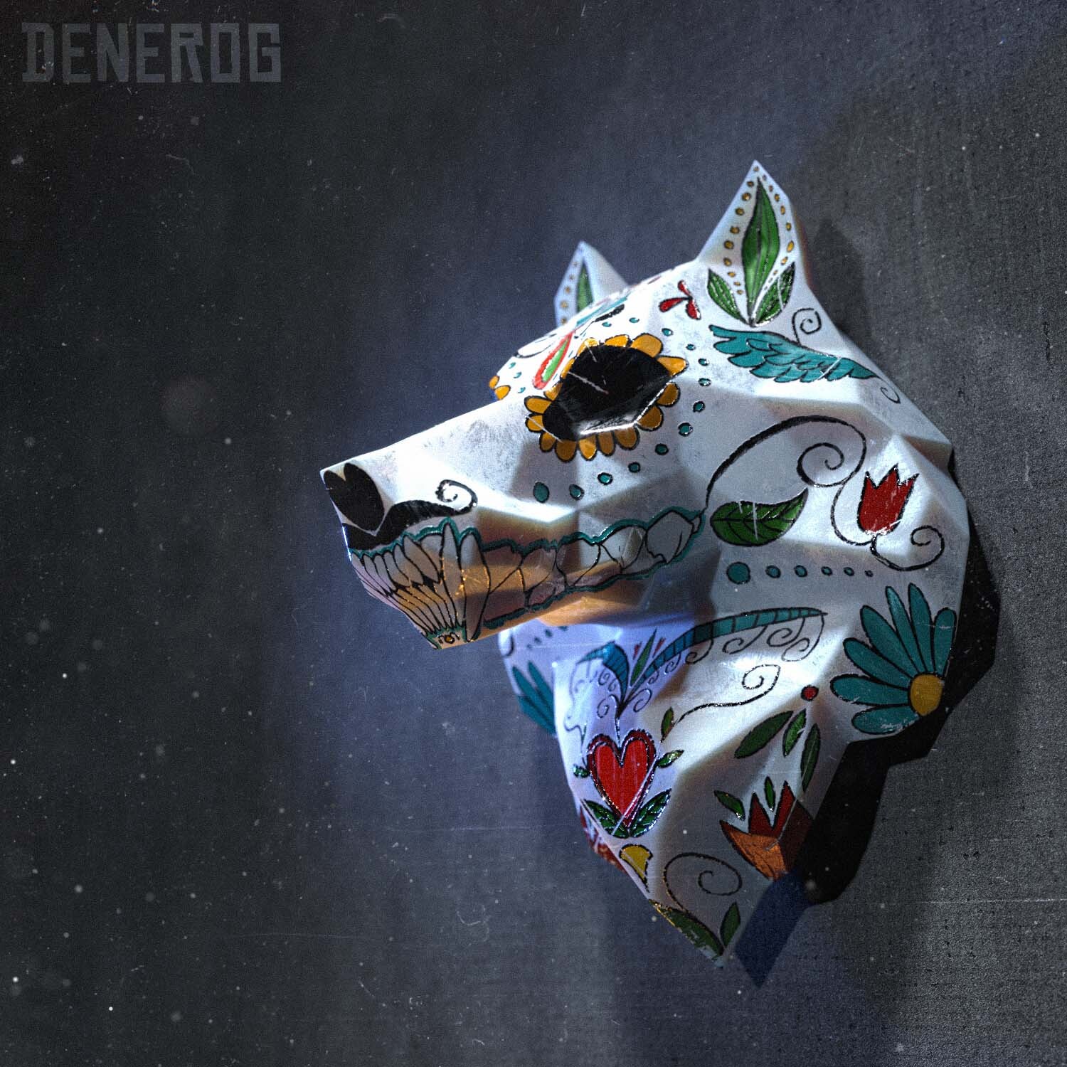 ArtStation - Low Poly Wolf head