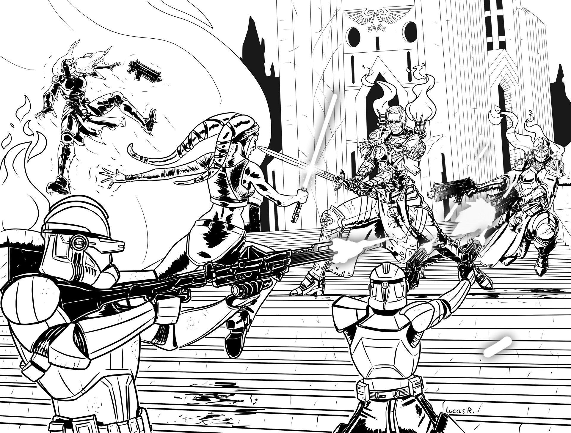 warhammer coloring pages printable