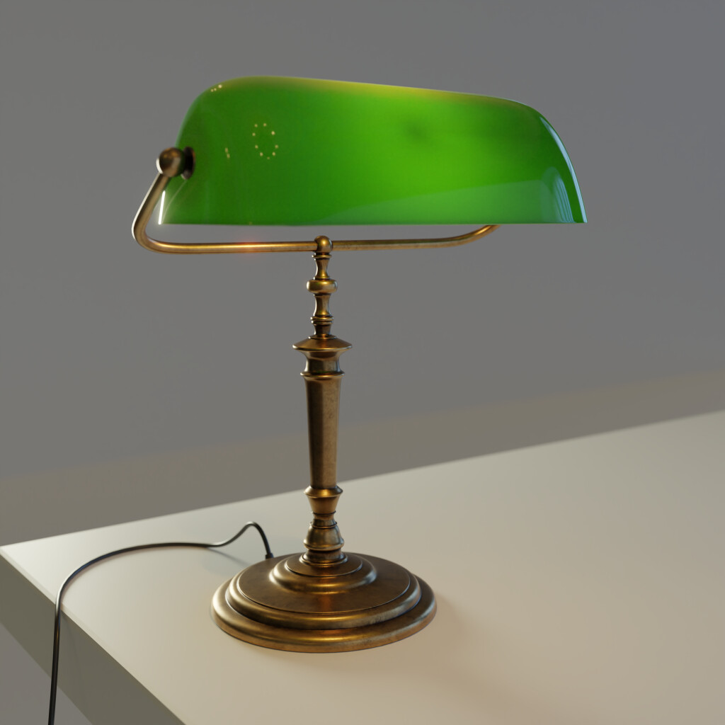 ArtStation - Banker's Lamp
