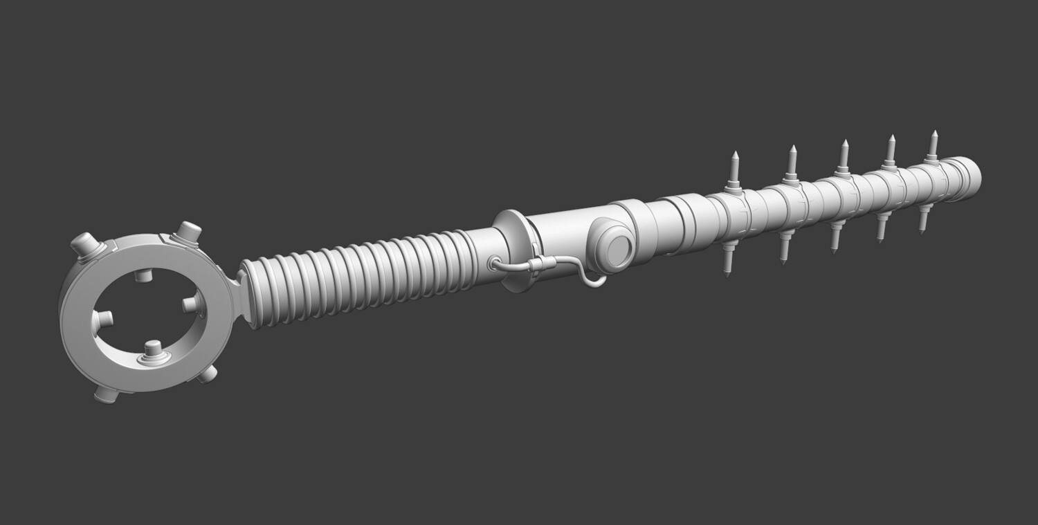 Tejinder Singh - Rod weapon design | 3d Modeling, Texturing and Rendering