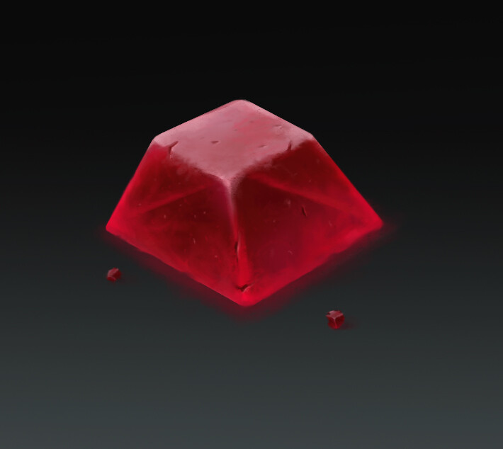 ArtStation - isometric painting (jelly cube)
