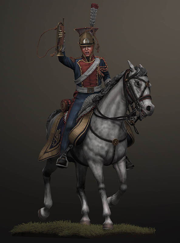 ArtStation - Red Lancers Trumpeter - France 1812