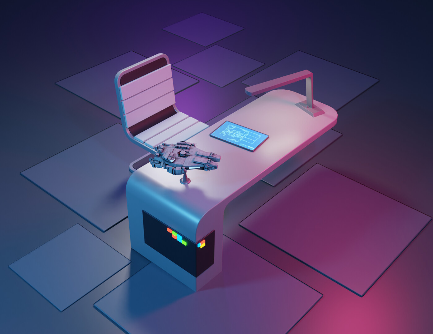 ArtStation - Sci-fi low poly