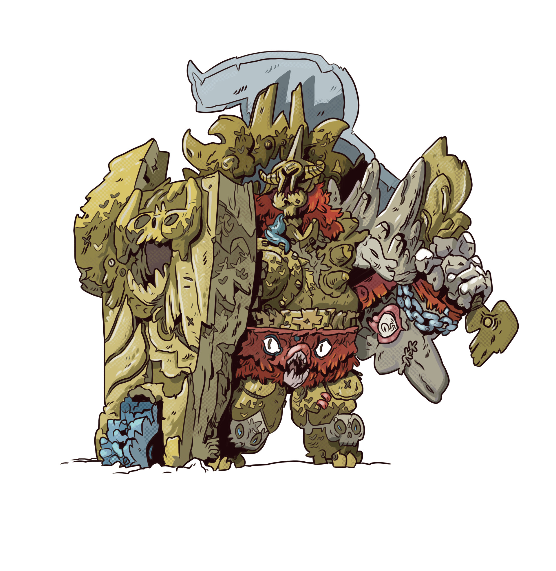 ArtStation - gold skeleton guard