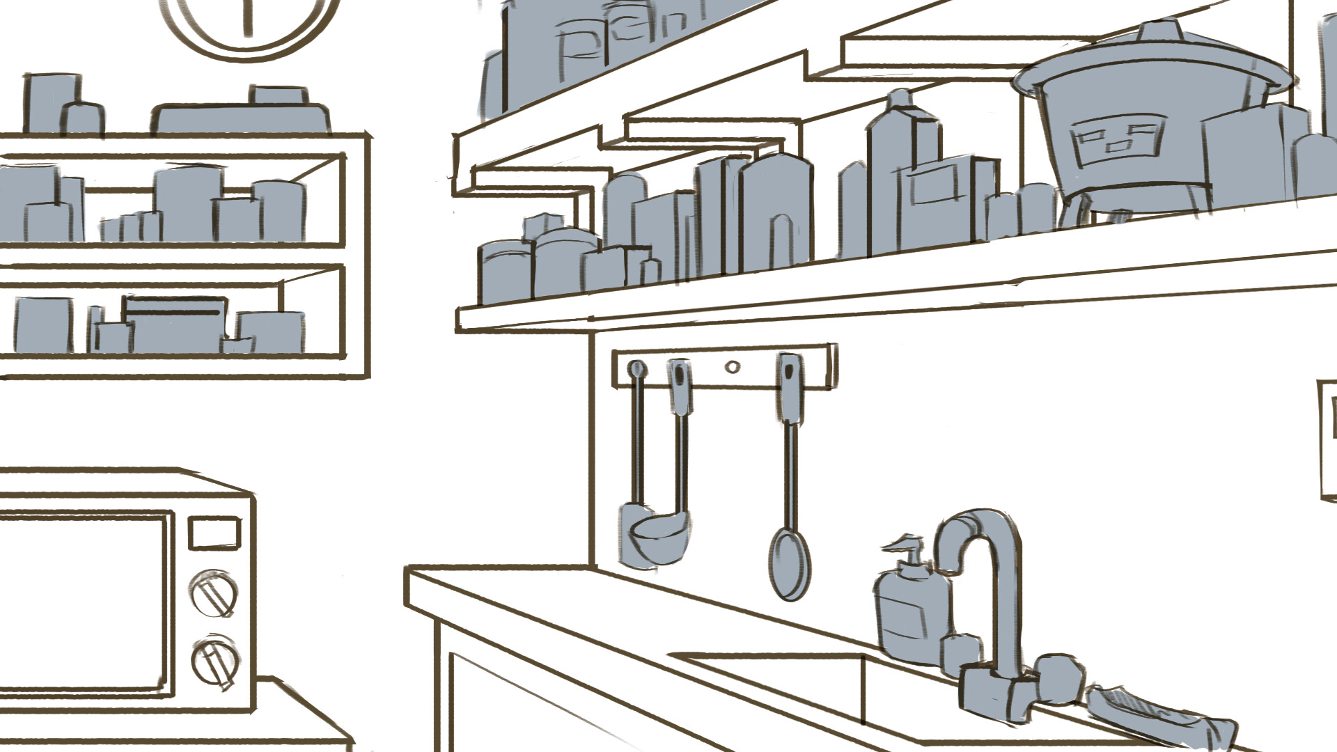 ArtStation - Kitchen Sketch