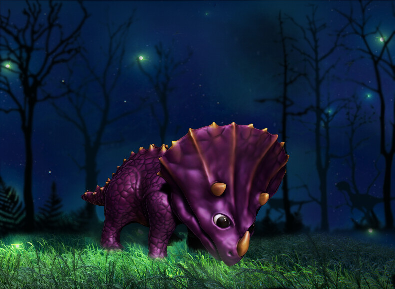 ArtStation - Friendly Purple Dinosaur