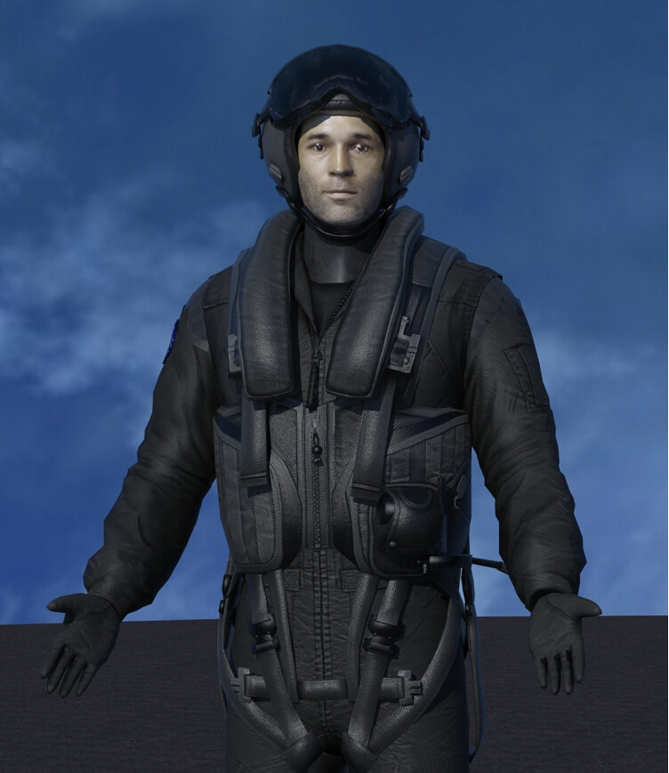 ArtStation - Sanders Solari Pilot 3D Model