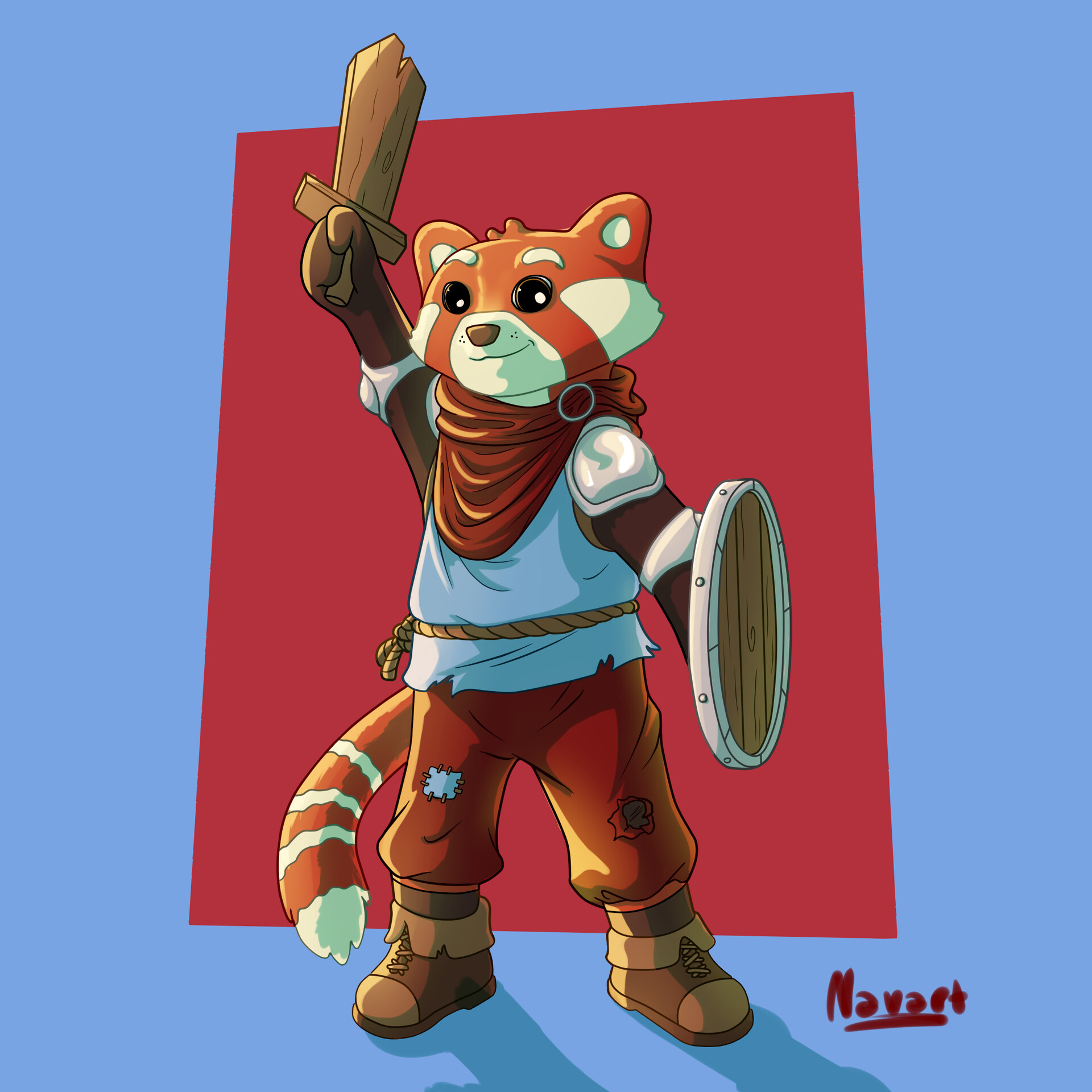ArtStation - Terry, the red panda. Original character
