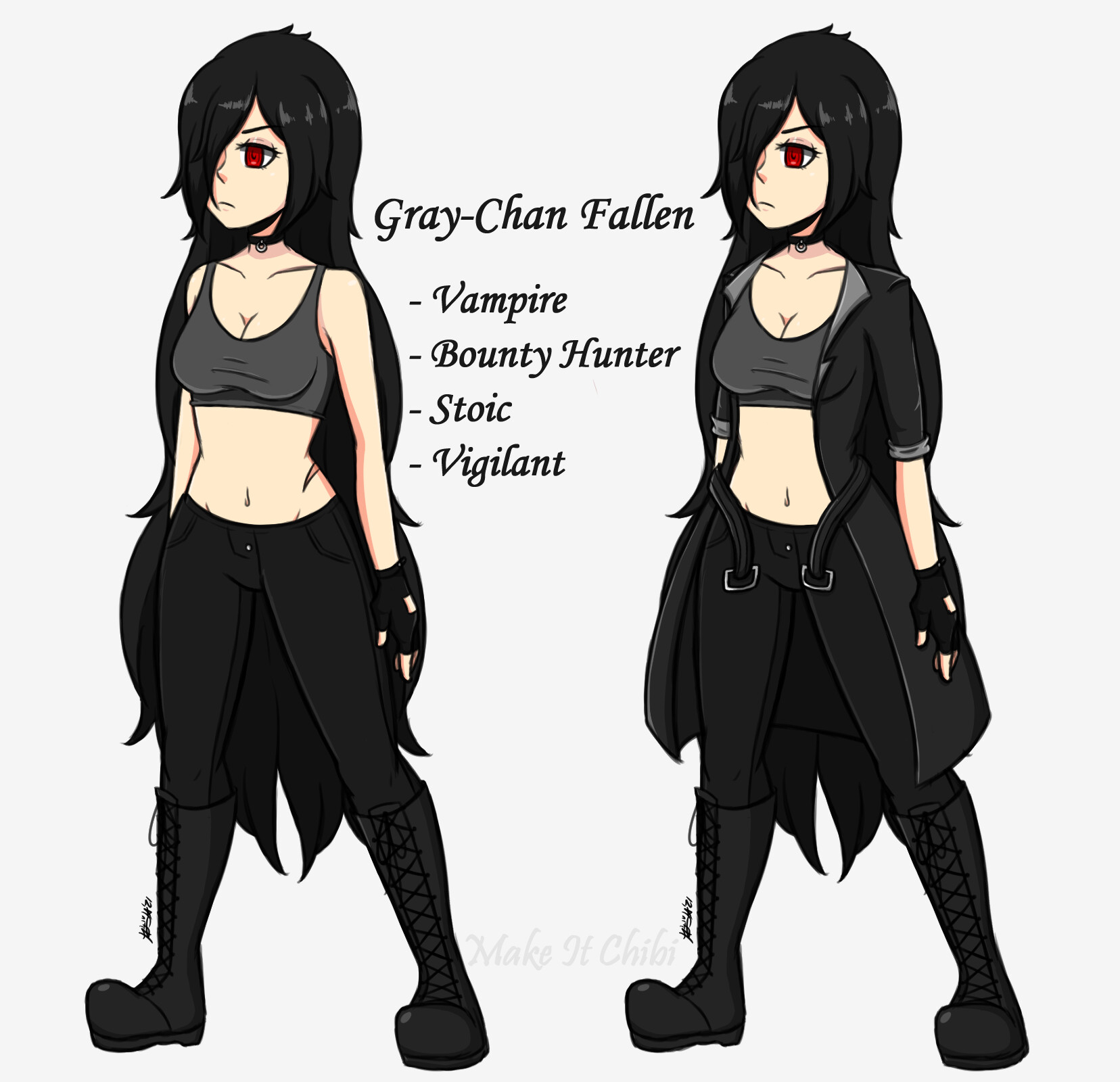 ArtStation - Gray-Chan Fallen (Skullgirls Ver.)