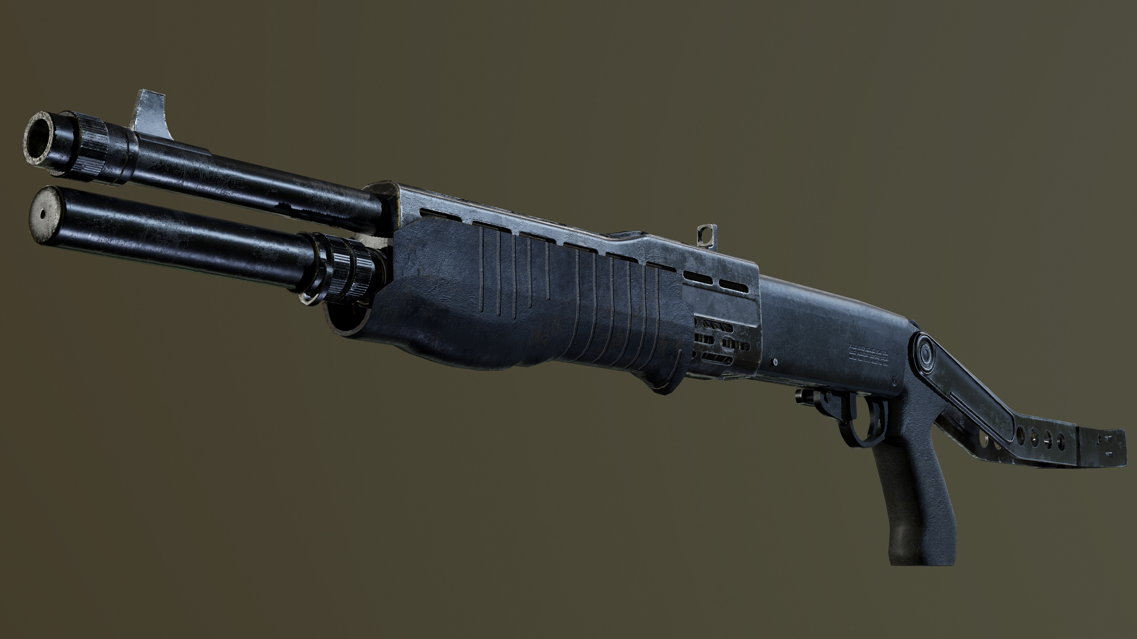 Kévin Ea - Franchi SPAS 12 3D Model game engine ready