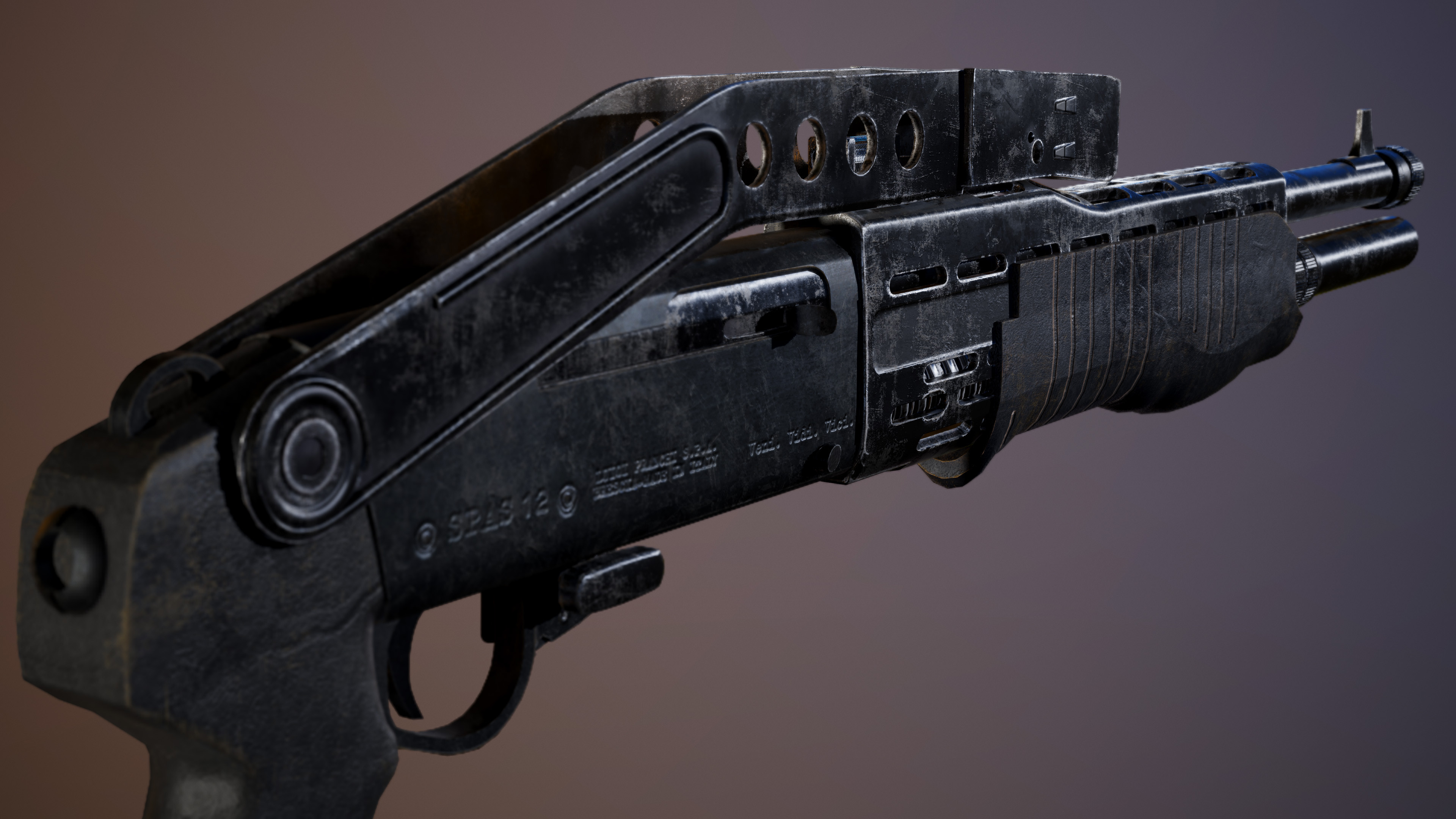 Kévin Ea - Franchi SPAS 12 3D Model game engine ready