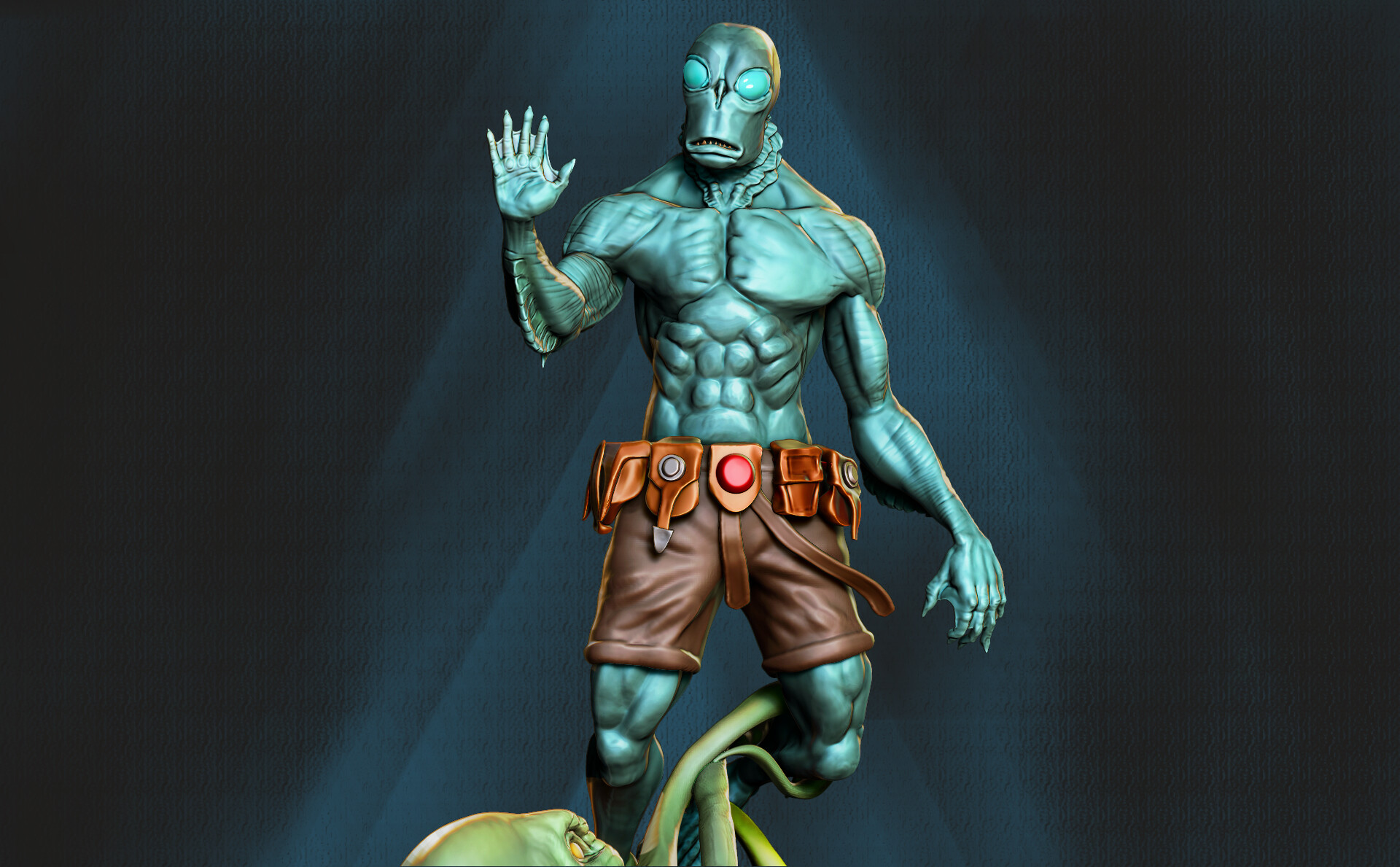 ArtStation - Abe Sapien Sea Creature