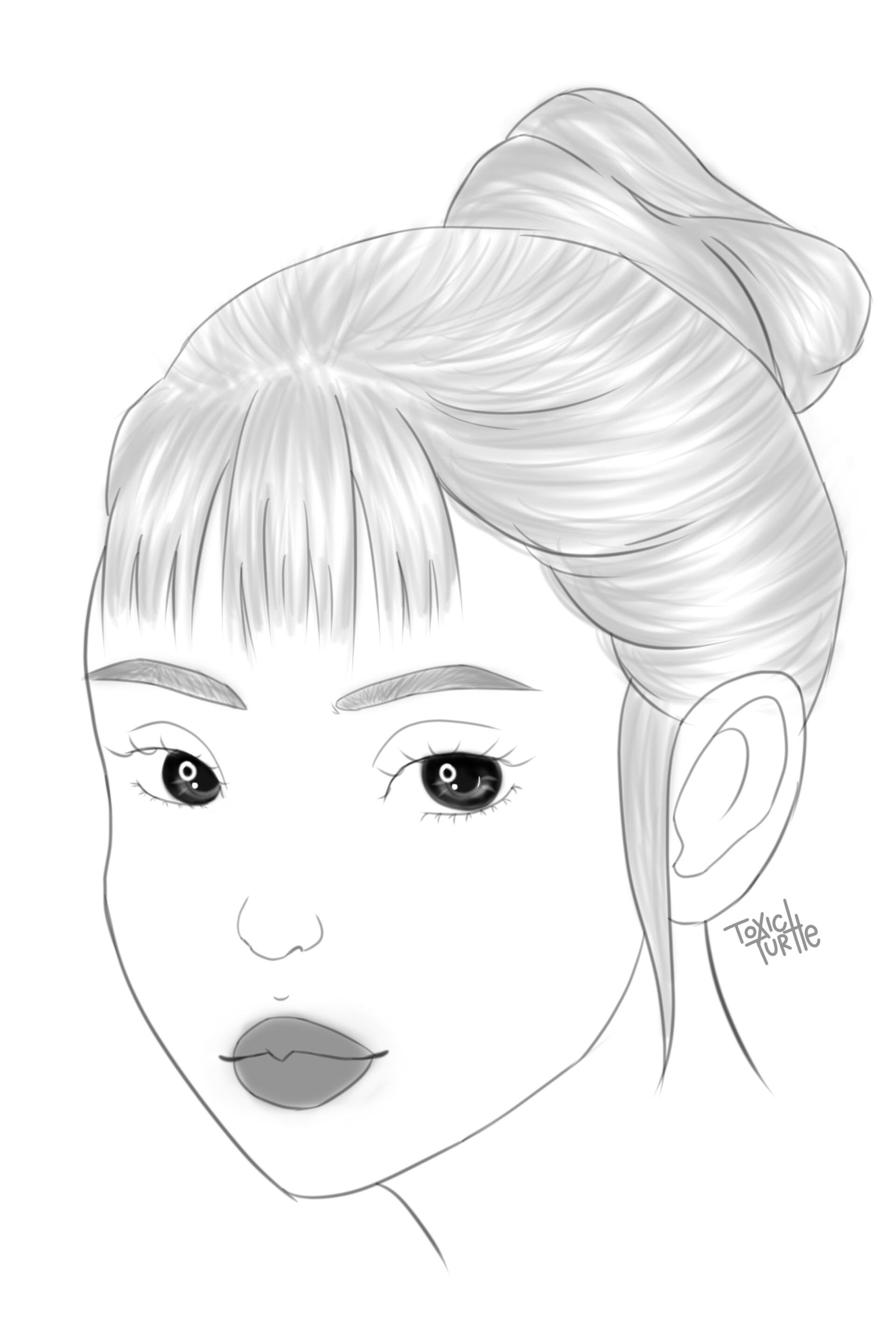 ArtStation - Gray Girl Portrait