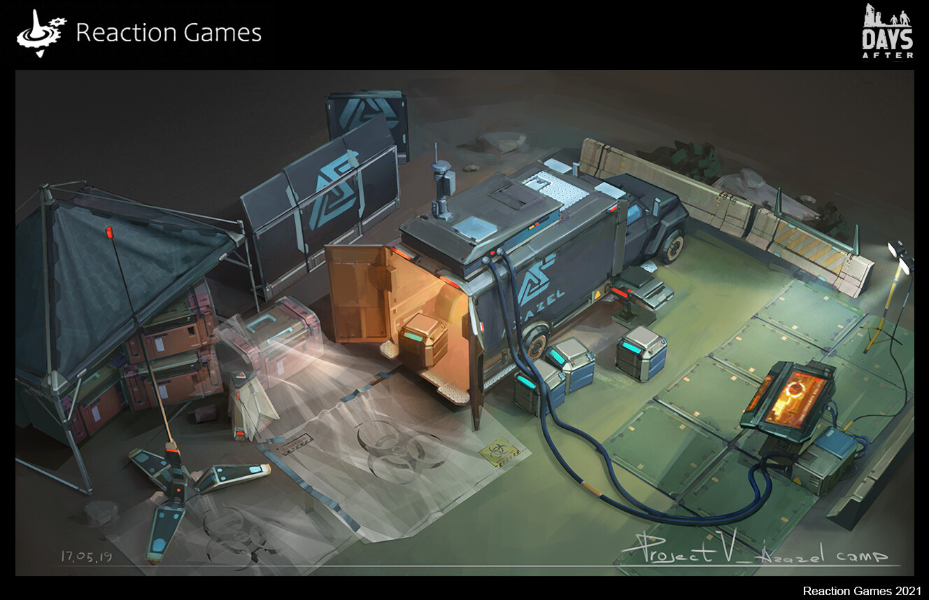 Reaction Games - Environment and prop concept art 1