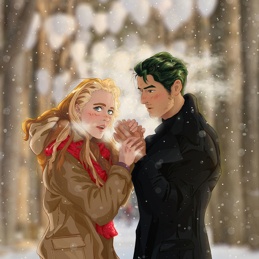 ArtStation - M - Winter on a snowy day